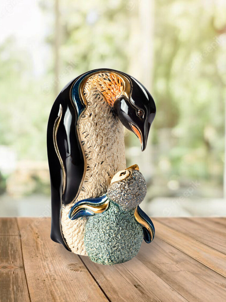 Статуэтка Пингвин с пингвиненком 9х6х12.5см KSVA-DR-F-263