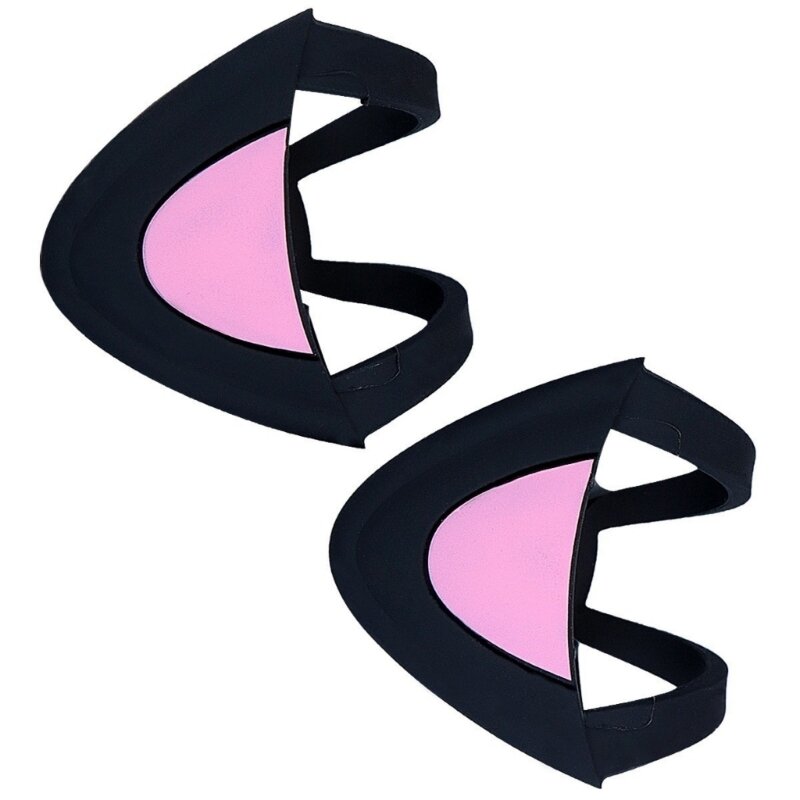 1 пара универсальных аксессуаров для наушников с кошачьими ушками-черный