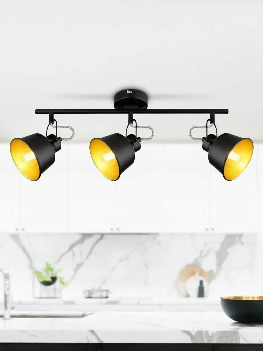 Светильник настенно-потолочный Rivoli Evelyn 7064-703 на кухню, в детскую комнату, в спальню, в коридор, в прихожую / Спот настенный поворотный модерн Е14 40 Вт