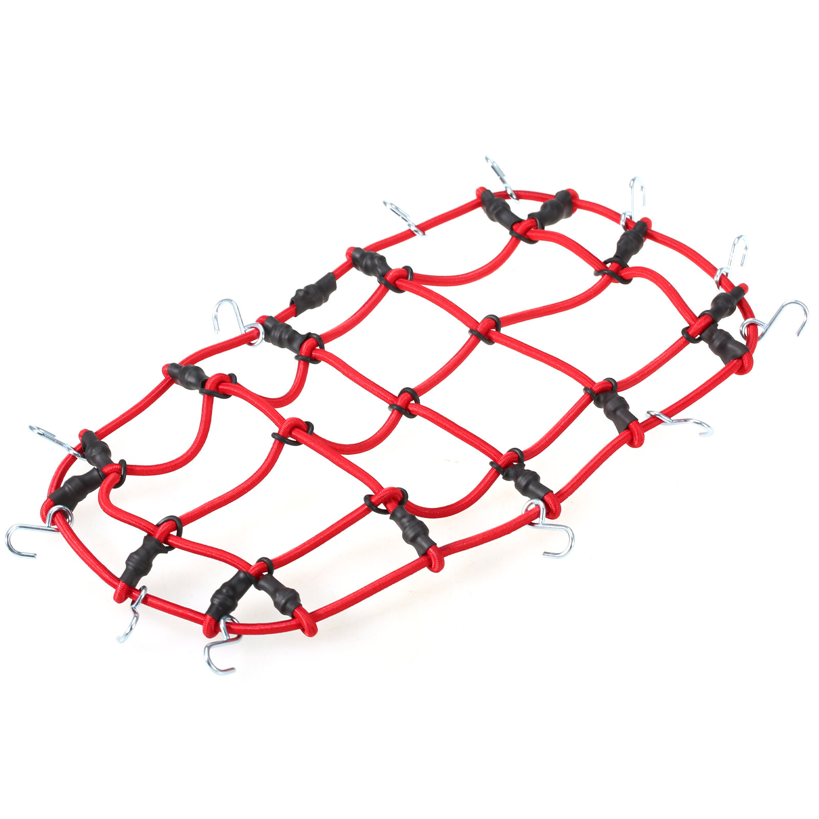 Резиновый эластичный сетчатый багажник для декоративных деталей замена для моделей радиоуправляемых автомобилей Traxxas Redcat Rc4wd Tamiya Axial scx10 D90 Hpi, черный желтый красный, размер 20*11см, упаковка 14*9*1.5см, вес 32г, 1шт в пластиковой