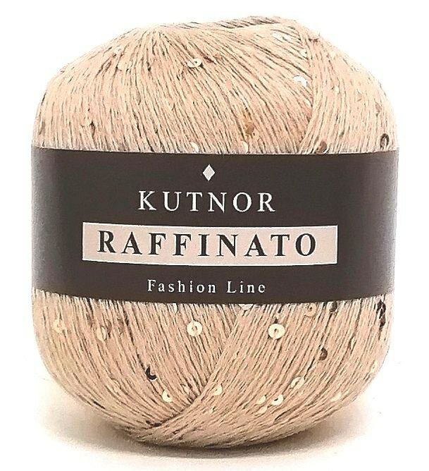 Пряжа c пайетками Kutnor Raffinato (051) 1 моток 50 г/415 м