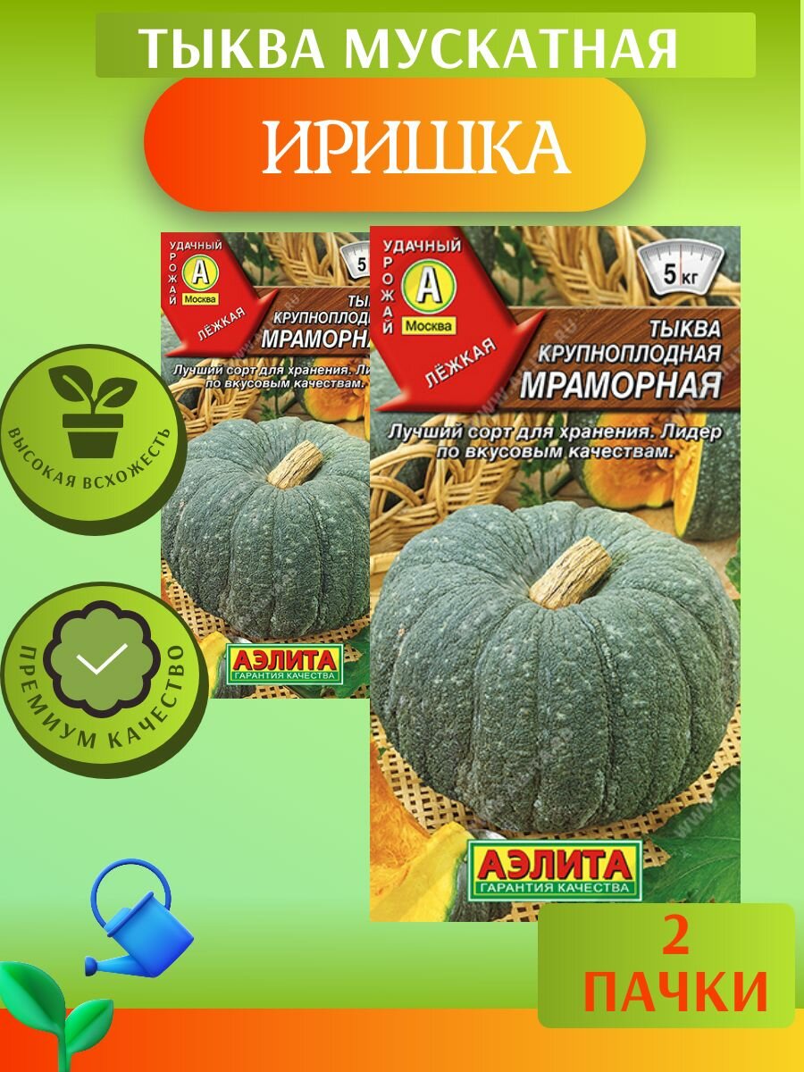 Тыква Мраморная цв. п 2г (комплект из 2 пачек) Аэлита