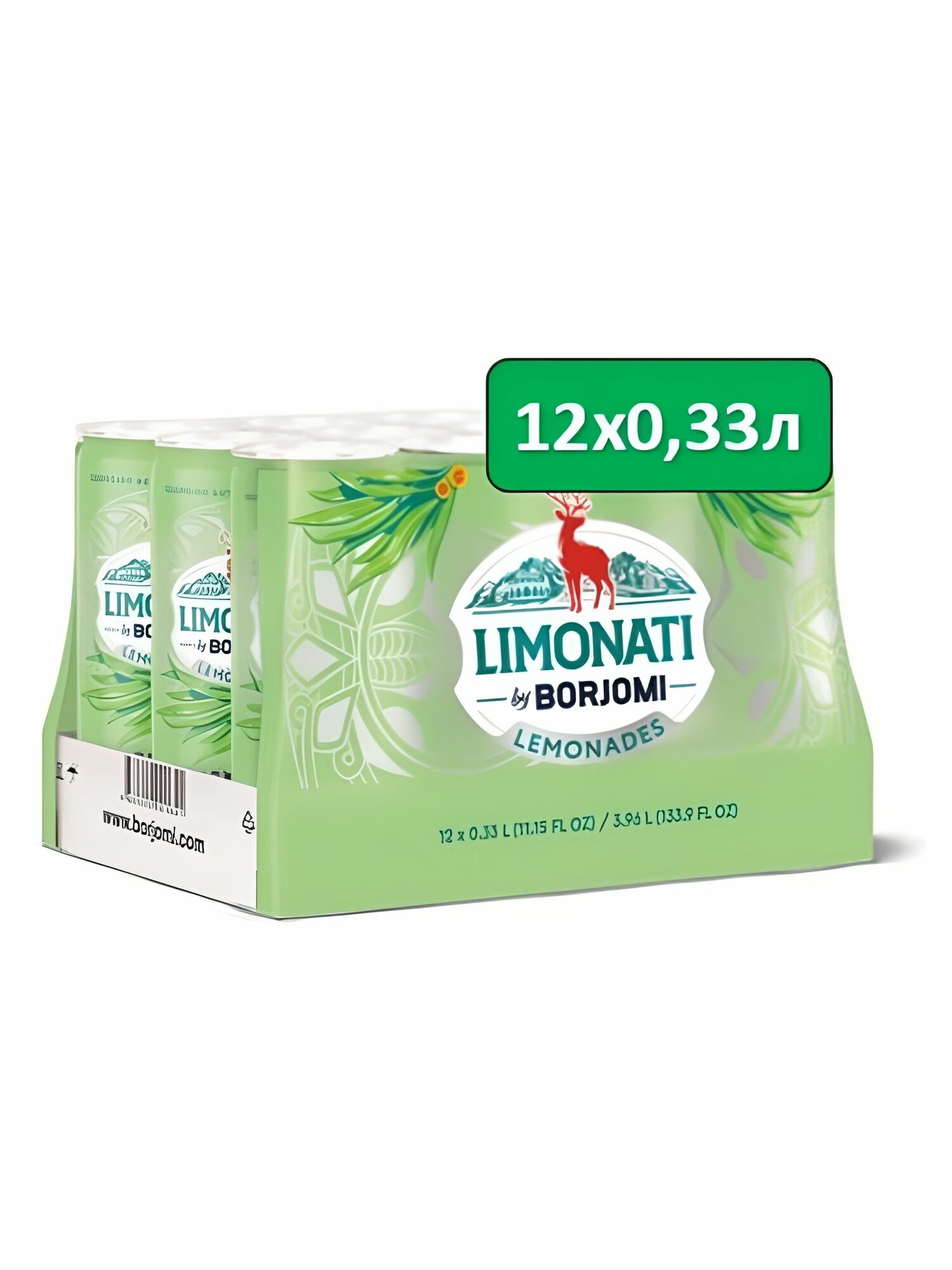 Напиток Borjomi Limonati Тархун газированный, 330мл x 12 шт