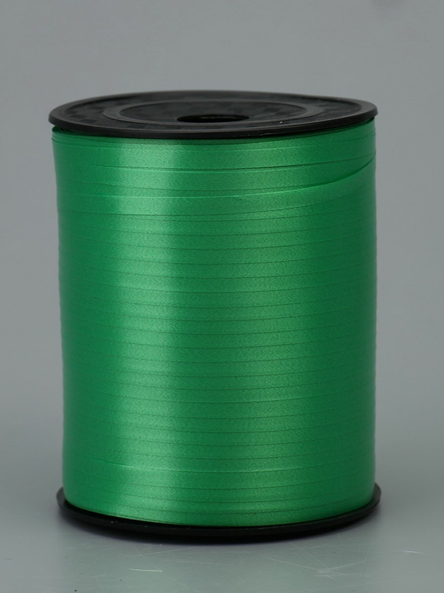 Лента для декора, подарков и шаров, зеленый, 0.5 см x 500 ярдов