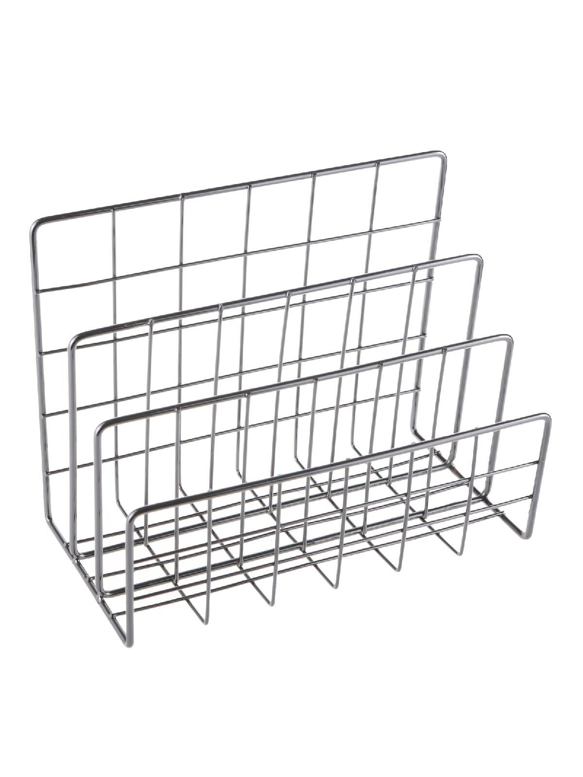 Металлическая подставка для журналов, органайзер на 3 отделения, подставка для книг, журналов и блокнотов