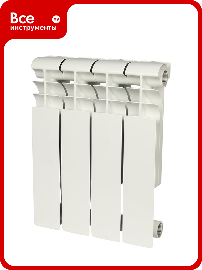 Алюминиевый радиатор ROMMER Profi 350 AL350-80-80-080 4 секции RAL9016 86620