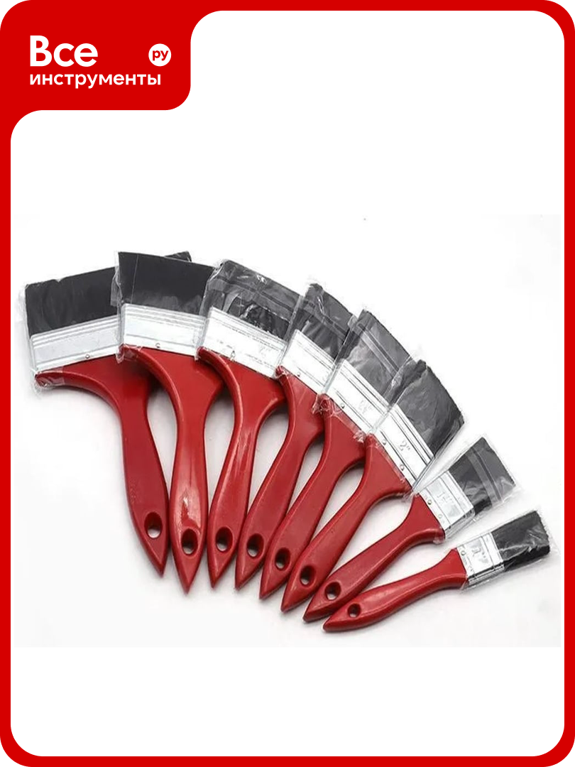 Набор из кистей малярных флейцевых Vitatools плоские, 7 штук kist-malyarnaya-nabor-7