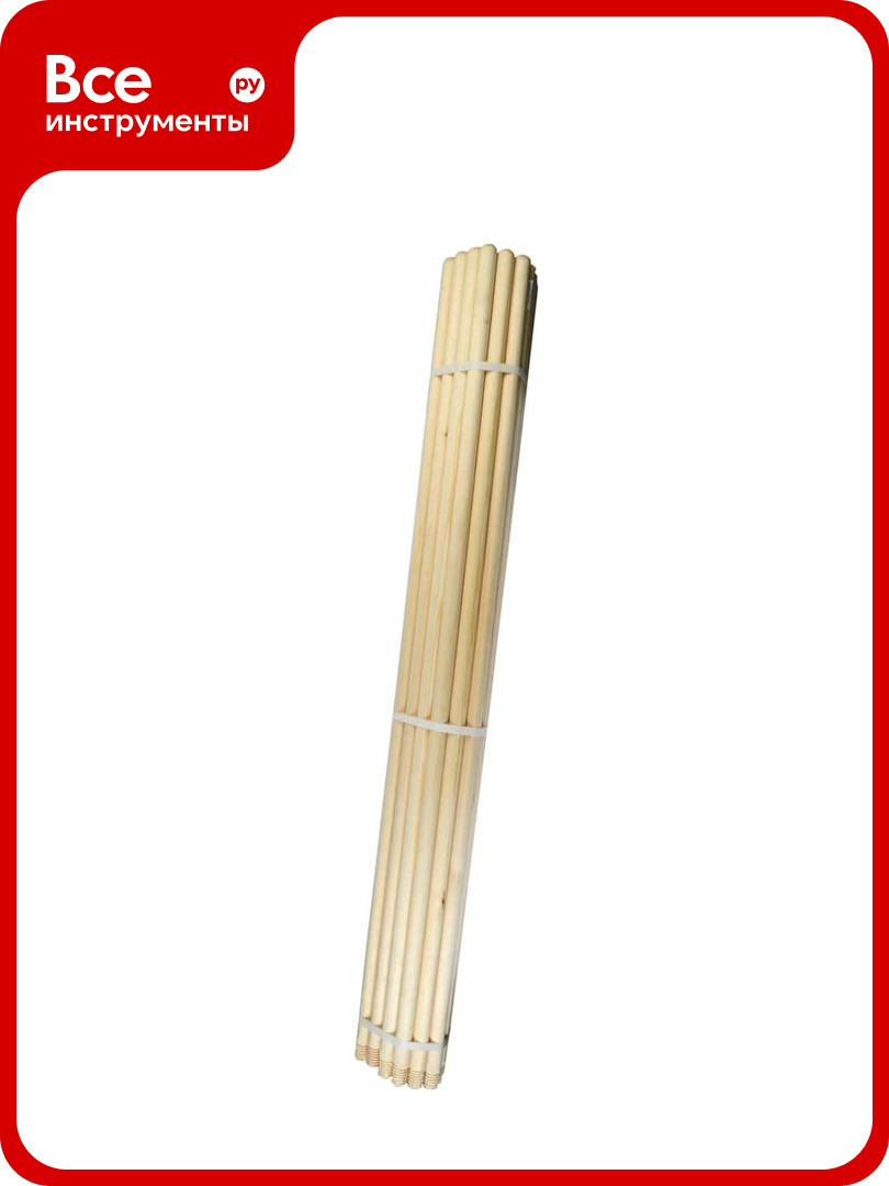 Рукоятка для швабры Econova (с резьбой) 120см, дерево (бесцветный) 411272201