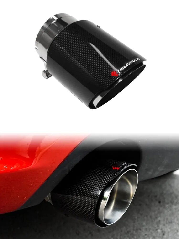 Глушитель, диаметр 76 мм, длина 165 мм арт. насадка на глушитель акрапович 76-101 Подходит для Mazda 6 CX-3 CX-4 CX-5