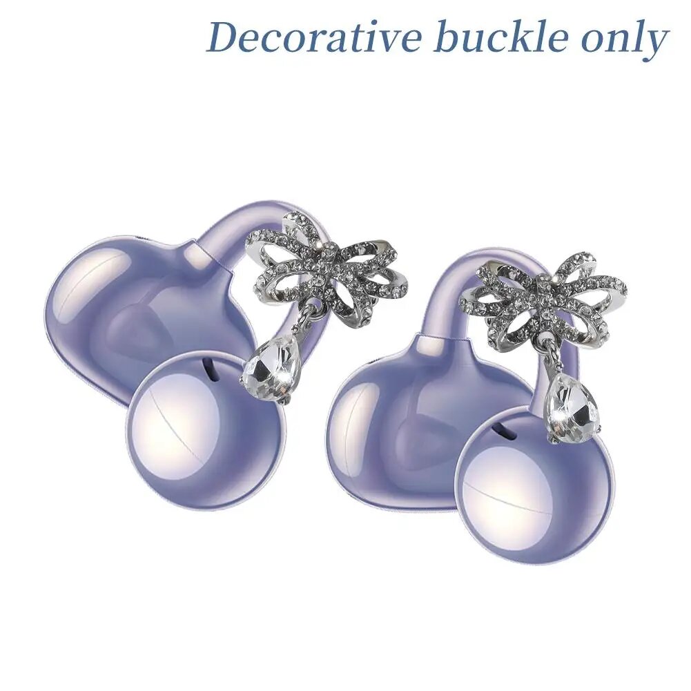 Модные клипсы для наушников с бриллиантами и цепочкой-фиксатором от потери, декоративные клипсы в форме бабочки для Airpods