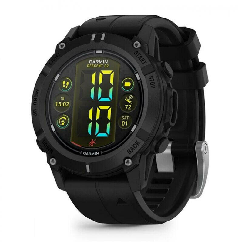 Часы Garmin Descent G2, Black with Black Silicone Band (010-02986-00)