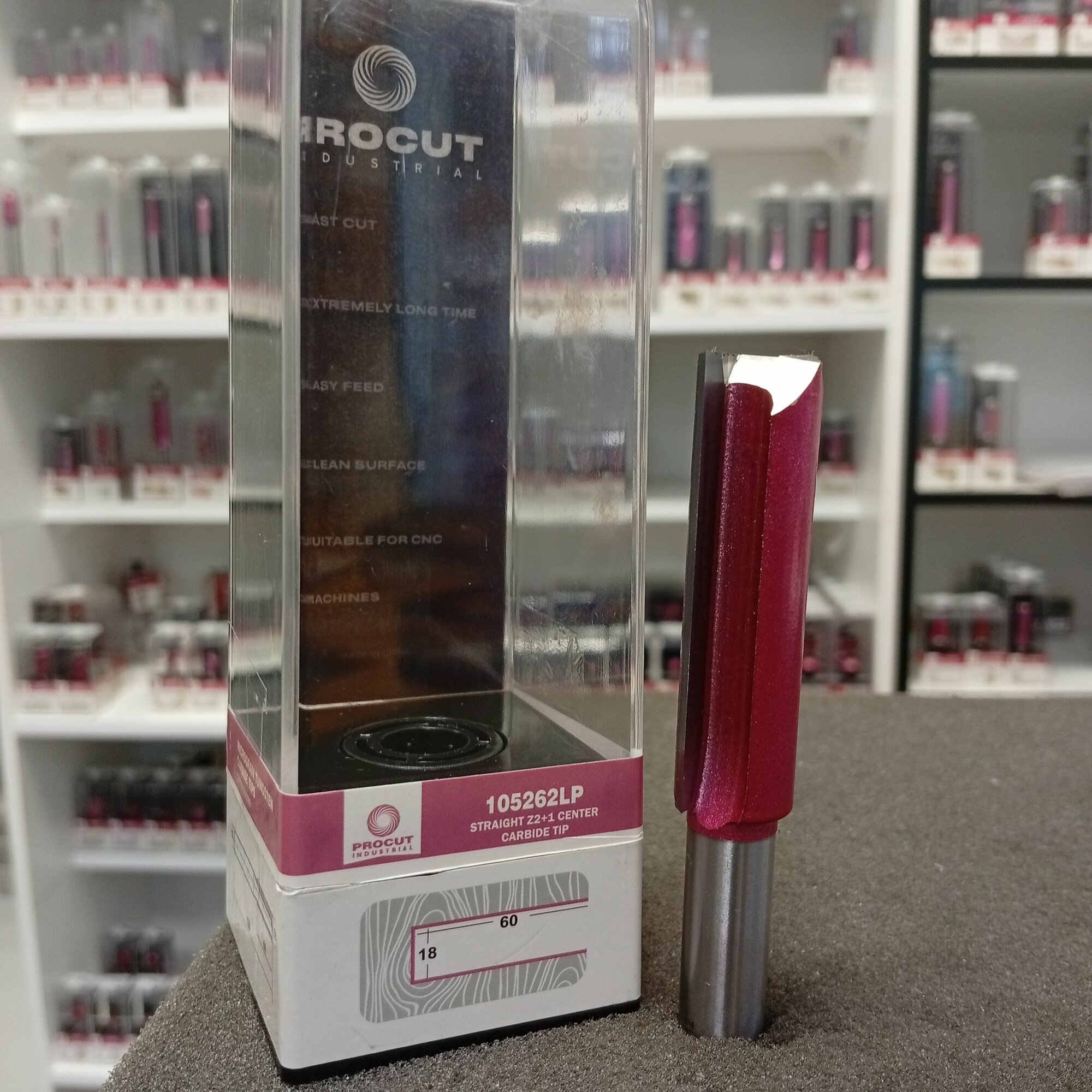 Фреза пазовая 18ммх60ммх120мм с врезным зубом ( проф серия)Z 2+1 (длинная серия) D 18x60x120 S 12 PROCUT