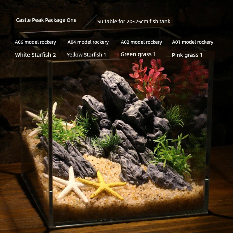 Декор для аквариума: искусственный камень «Зеленый дракон», ландшафтный дизайн, декоративные камни, аквариумные