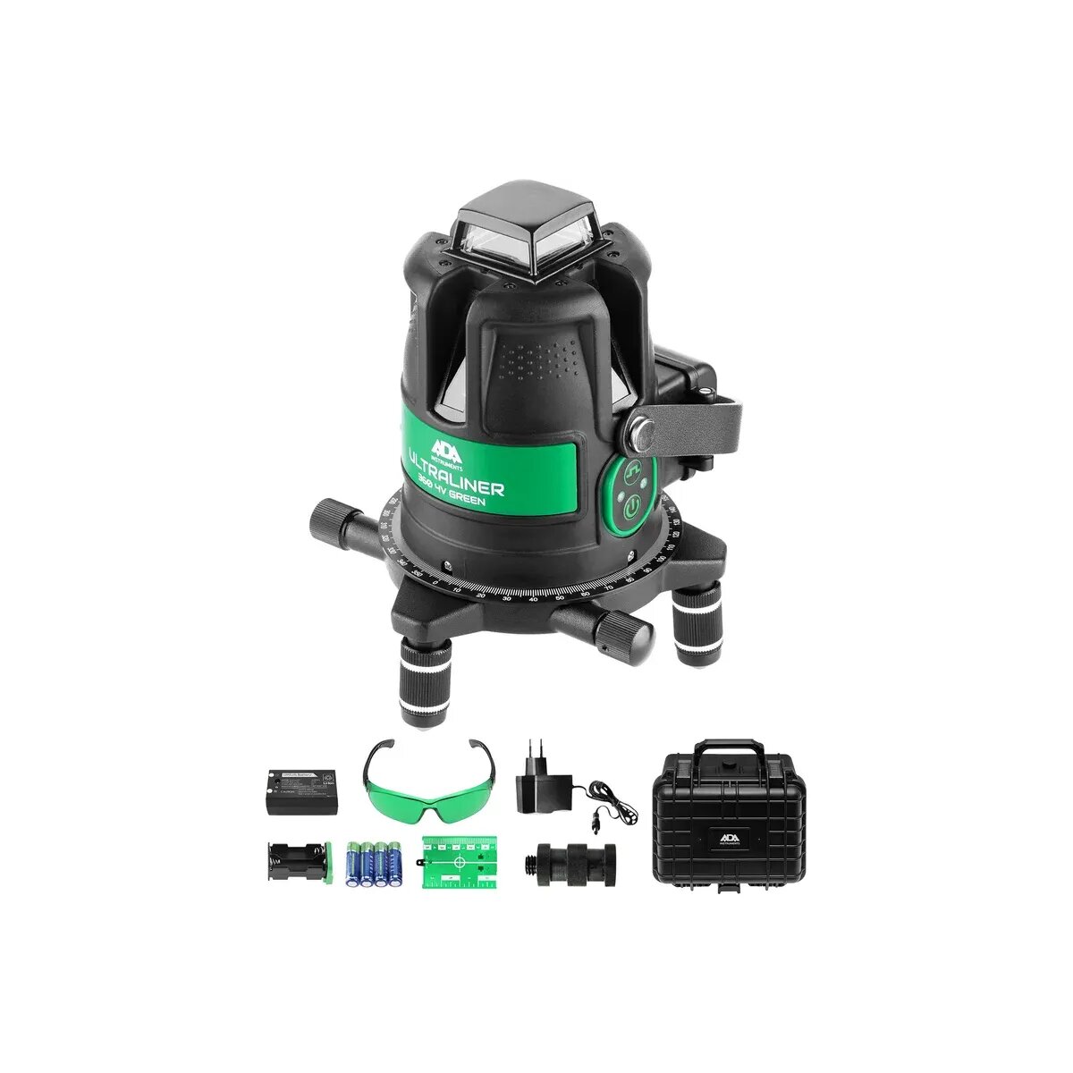 Лазерный уровень ADA ultraliner 360 4V 5 лучей (А00540) зеленый