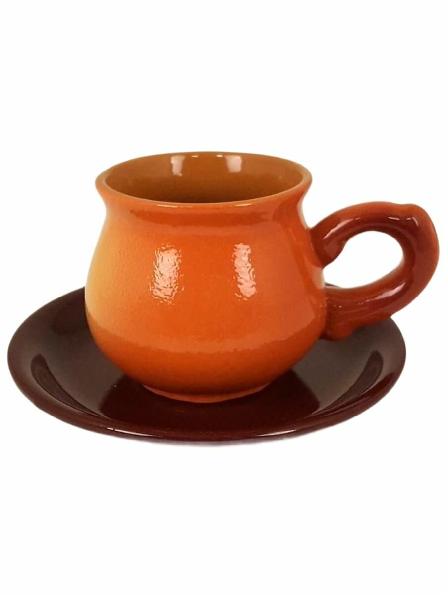 Чайная пара "Марина", глина, керамика, Псковский гончар