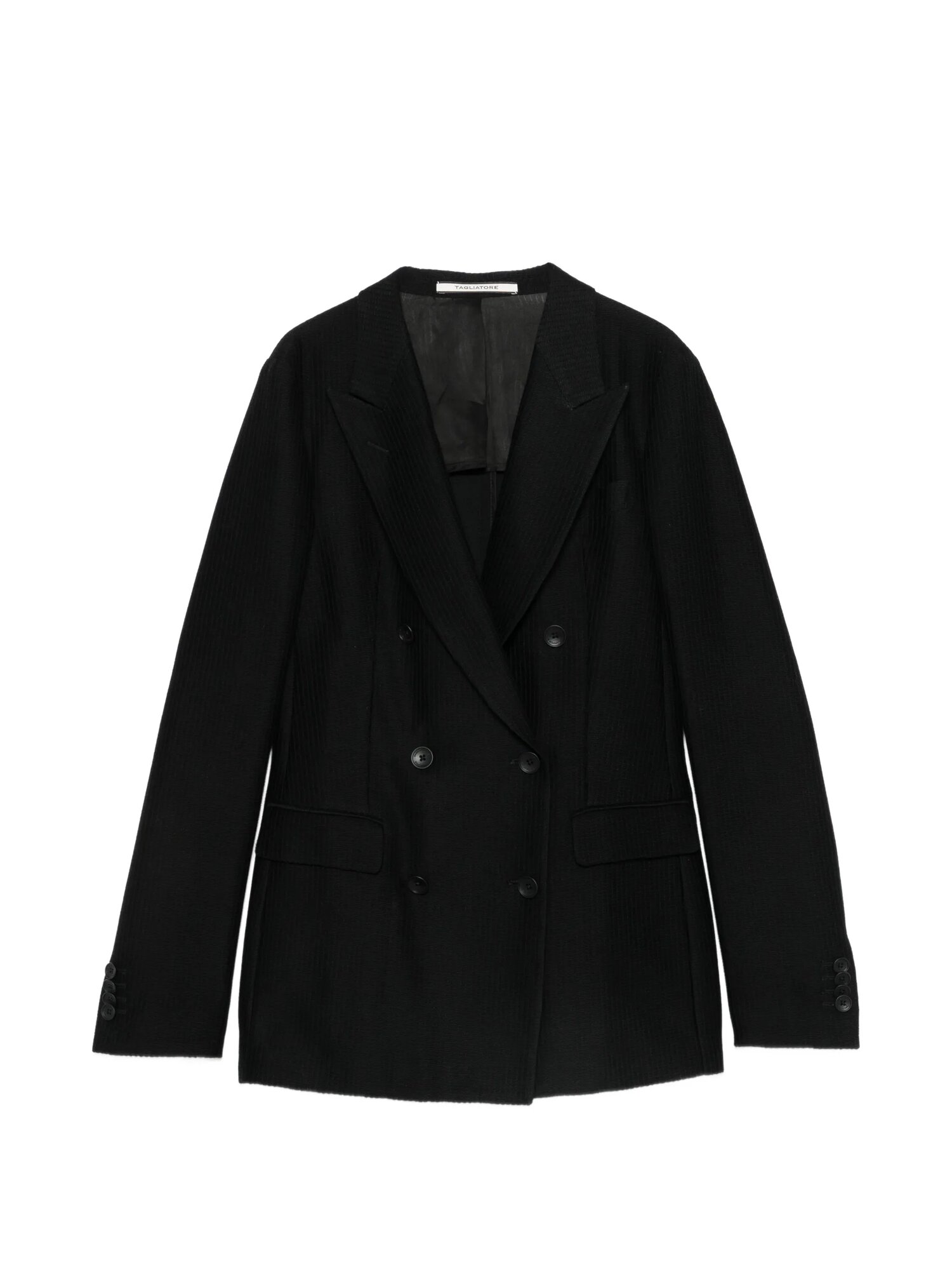 Пиджак Textured double-breasted blazer