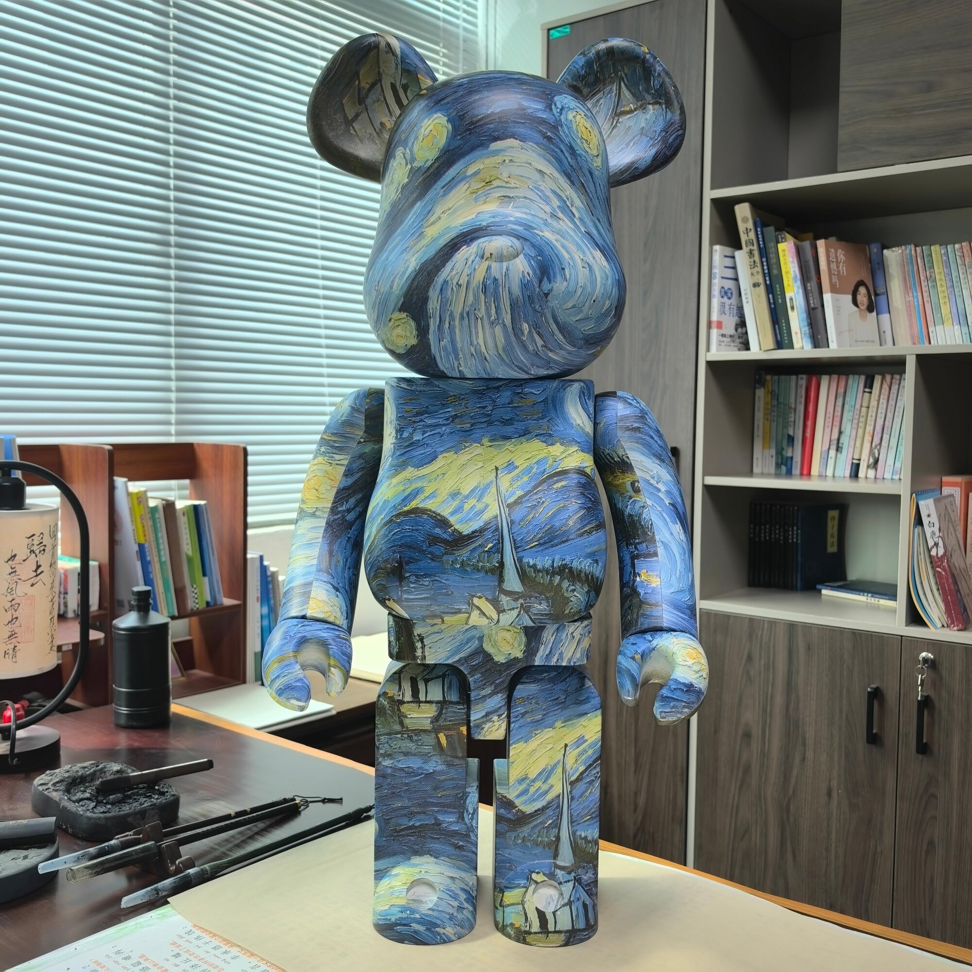 Игрушечная Статуя Медведя Bearbrick 70cm-Звездно-лунная ночь