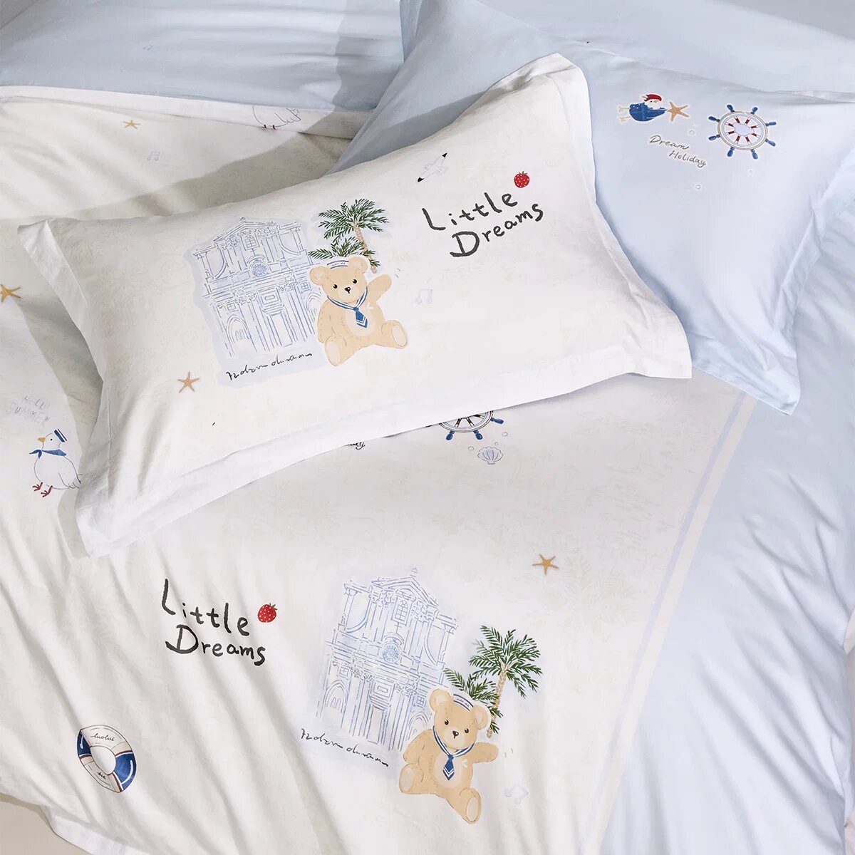 Наволочка Luolai Home Textiles для детей, класс А, 60 нитей, 100% хлопок, одиночная упаковка, для студенческих