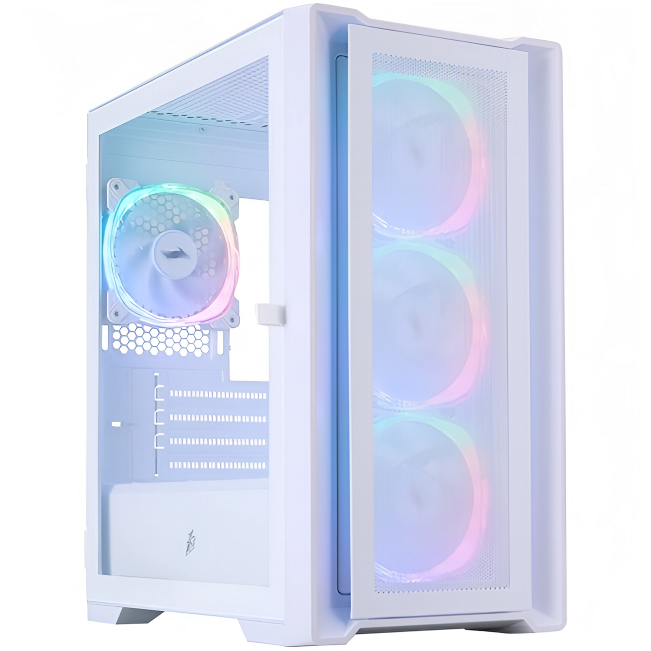 Корпус Mini-Tower 1STPLAYER TRILOBITE T4 MESH ARGB, Micro-ATX, белый (T4-WH-4FS7-W)