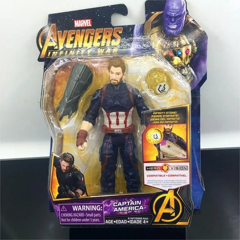 Легендарная серия Marvel Hasbro Avengers Unlimited, 15-сантиметровая фигурка Капитана Америки, Коллекционная скульптура