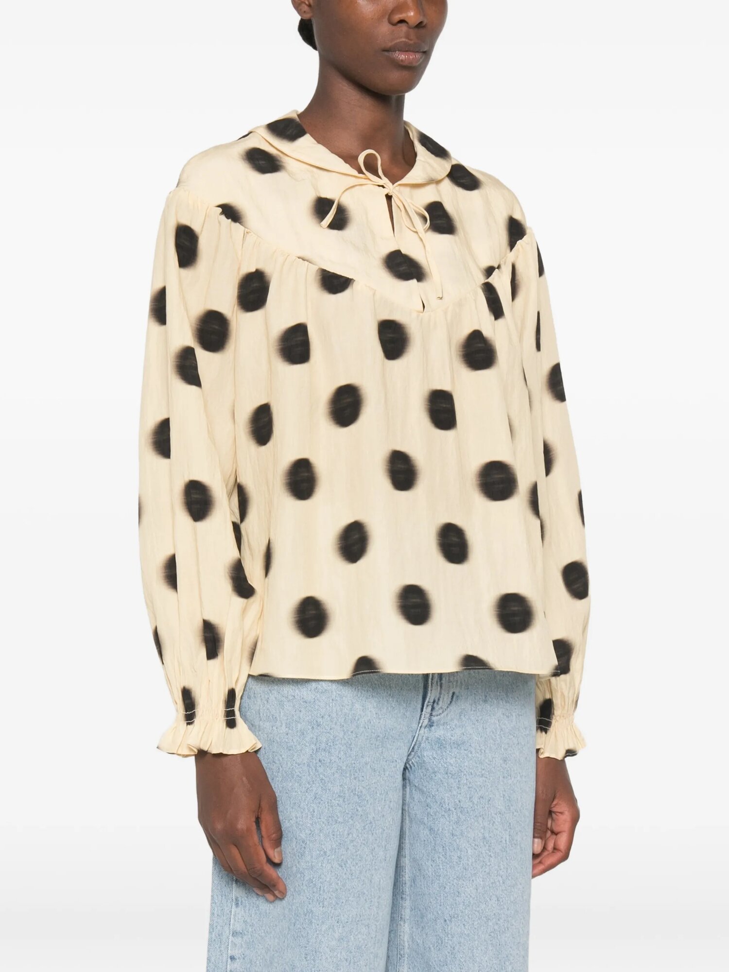 Блуза Stine Goya Polka-dot tie-neck blouse, размер 36 — фото 1