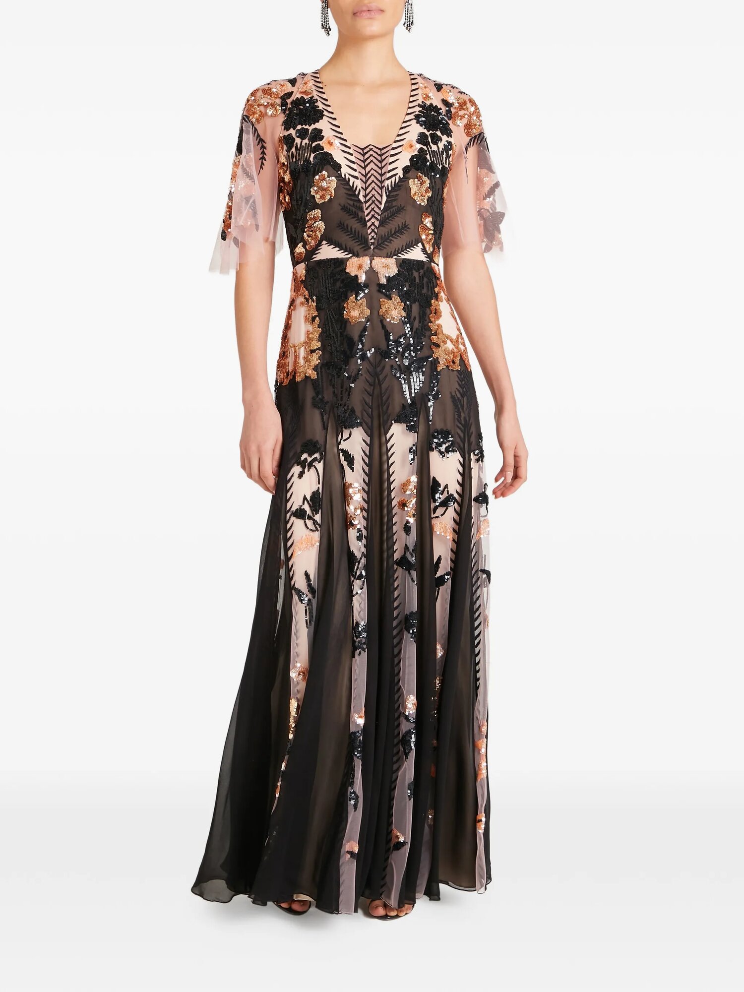Платье Temperley London Gilded, размер 12, черный — фото 1