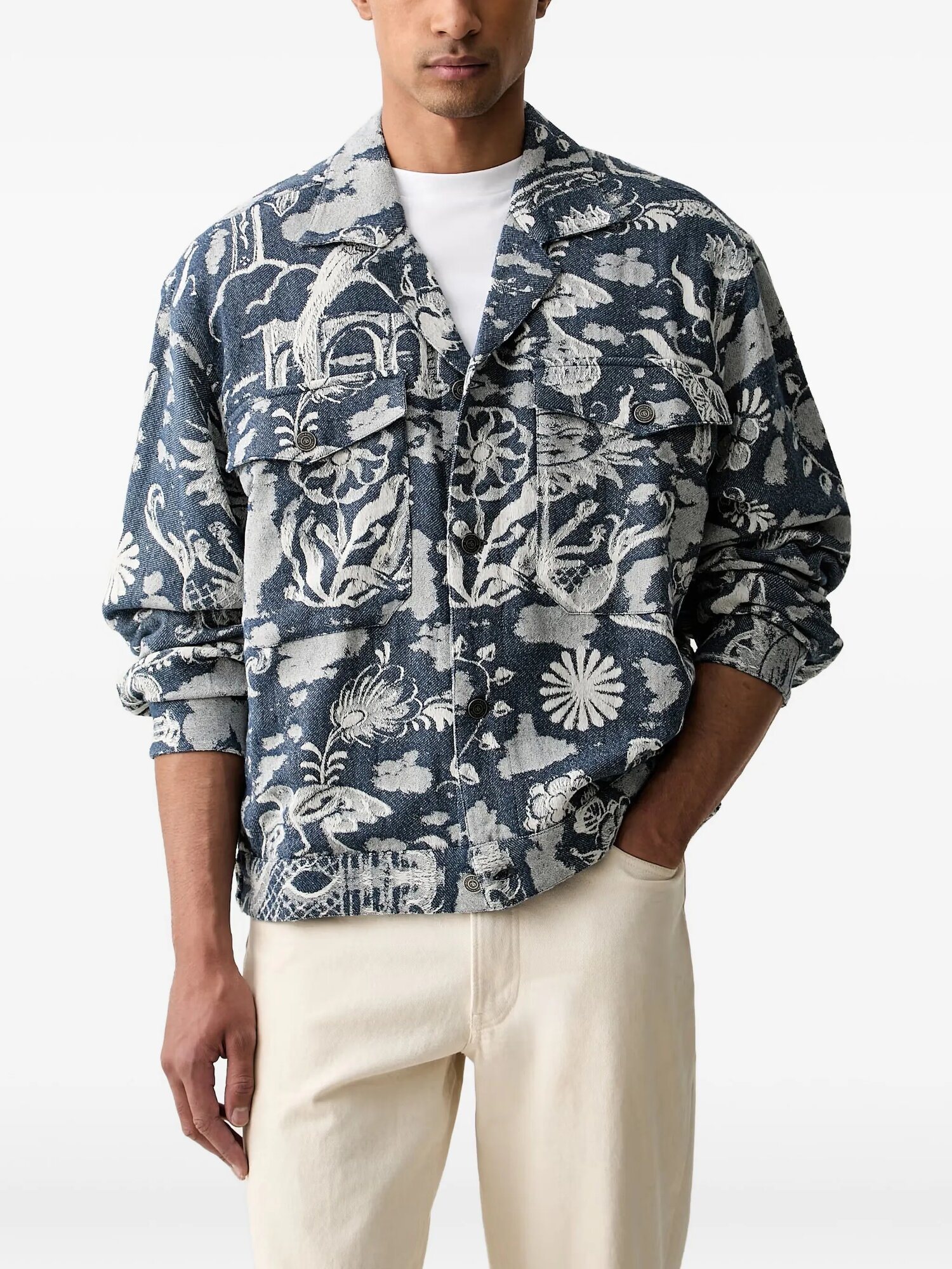 Куртка Jacquard-patterned button-up jacket