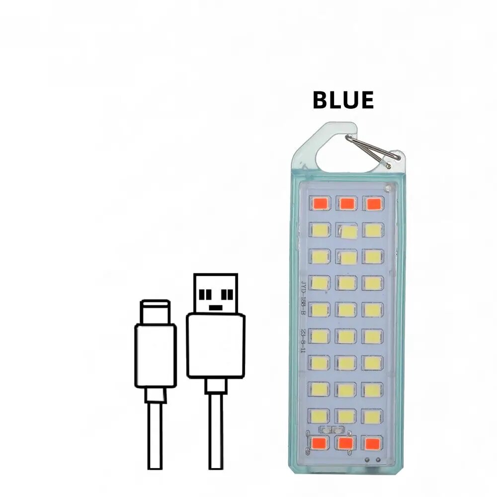 Alonefire Y13 Мини-фонарик-брелок красный 30 светодиодов Голубой, Blue