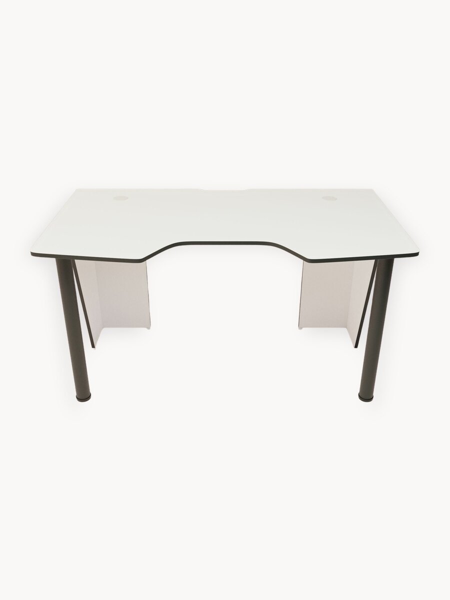 Игровой компьютерный стол FPS mebel, 140х78х73, Белый с черным