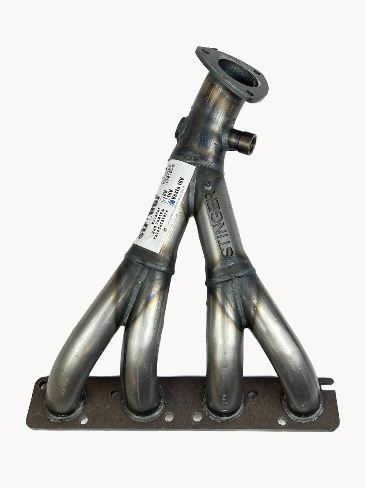 Выпускной коллектор паук 4-2-1 Stinger для автомобилей веста 16клапаннов (вставка замены катализатора)