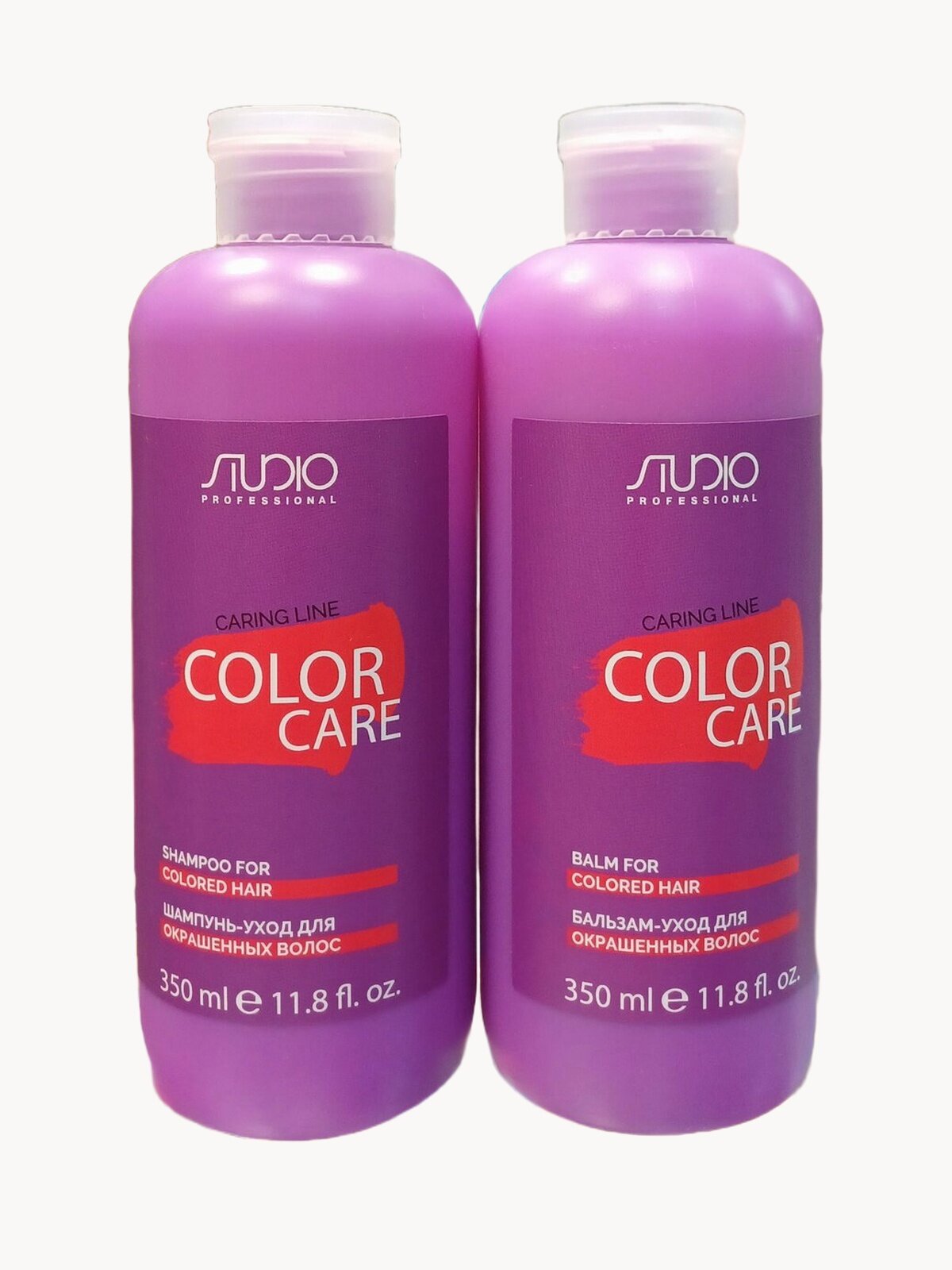 Набор для окрашенных волос Color Care серии Caring Line (шампунь 350 мл + бальзам 350 мл) Kapous Studio