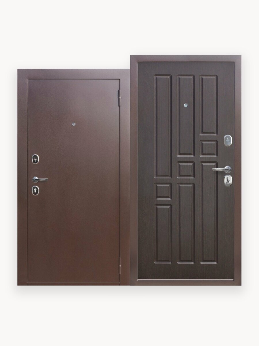 Входная дверь Ferroni Гарда Мини Медный антик - Венге 960*1900 правая