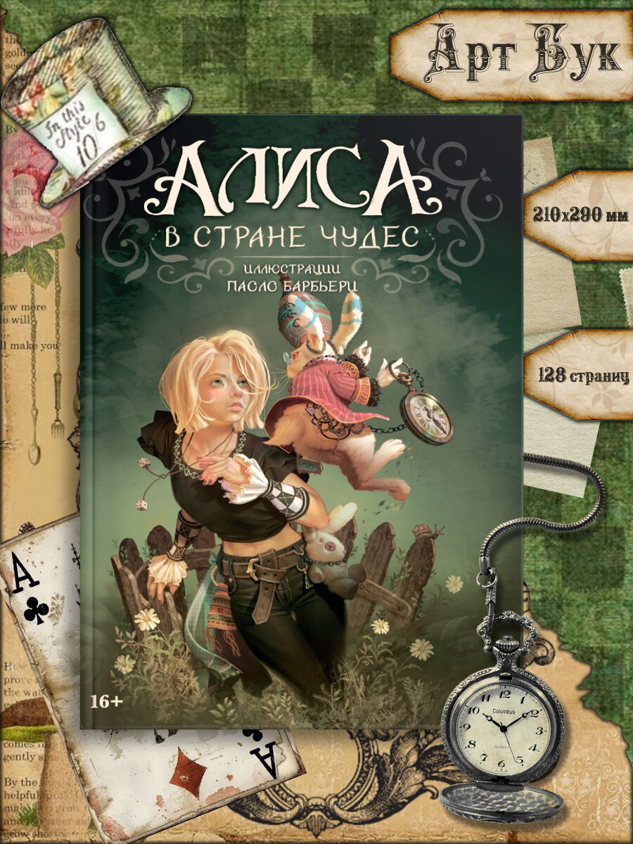 Артбук Алиса в стране чудес Л. Кэрролл. Иллюстрации Барбьери