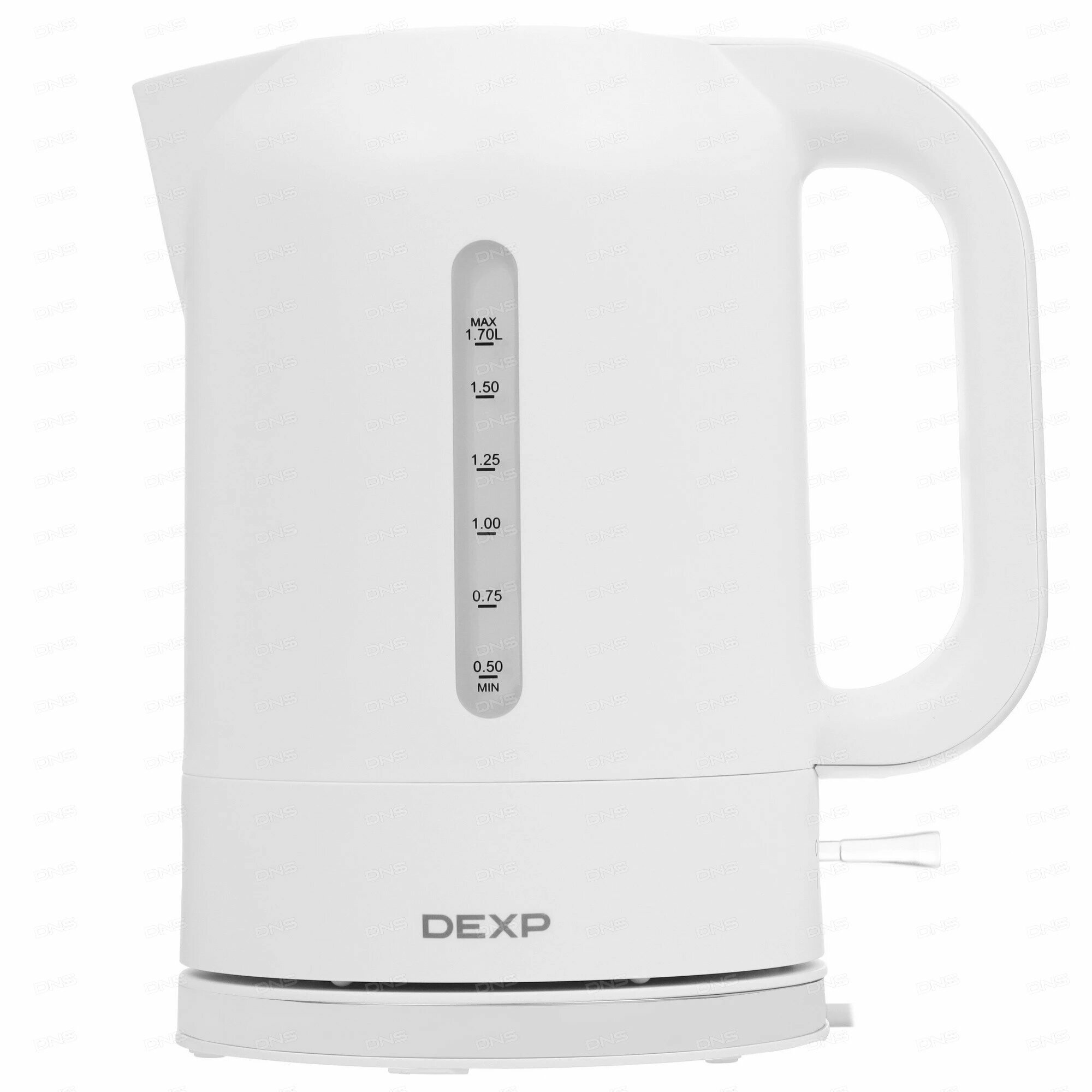 Электрочайник DEXP EK-P18W, 1.7л, скрытый нагревательный элемент, мощность 2200Вт