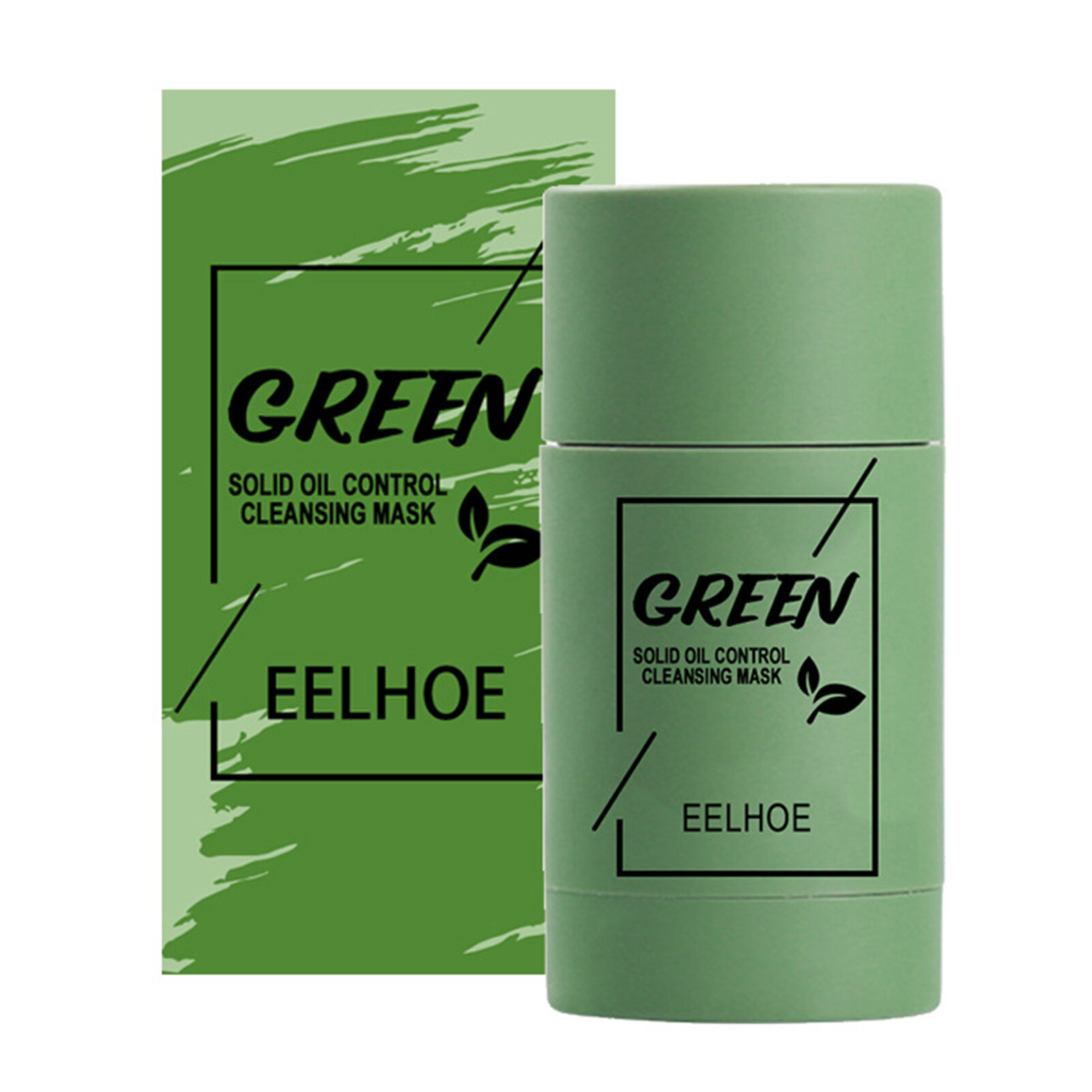 EELHOE Purifying Clay Stick 50g/ml, глиняный стик для лица, глубокий очищающий, контроль жира, поры, round stick, 1шт, ингредиенты: экстракт зеленого чая, витамин E, глицерин, размер упаковки 80*40*40mm, вес упаковки 65g
