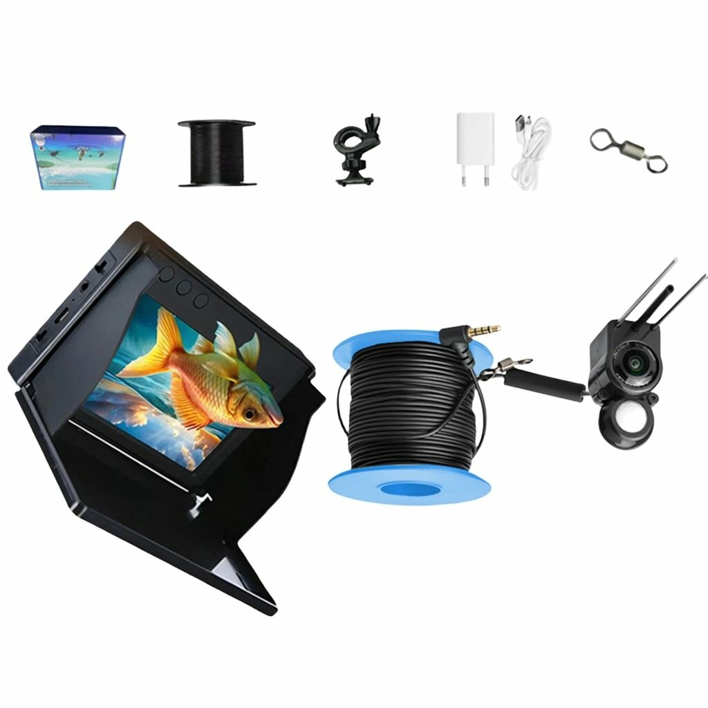 Камера для рыбалки на лодке 1080P с большим экраном