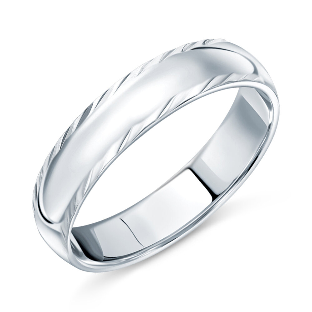 Кольцо обручальное, серебро, 925 проба