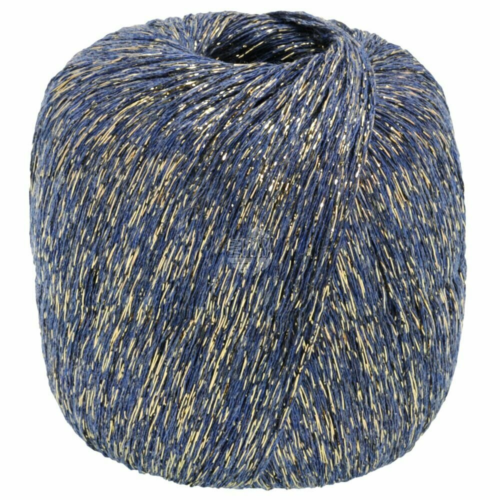 Пряжа для вязания Lana Grossa Brillino (35 Jeans/Gold)