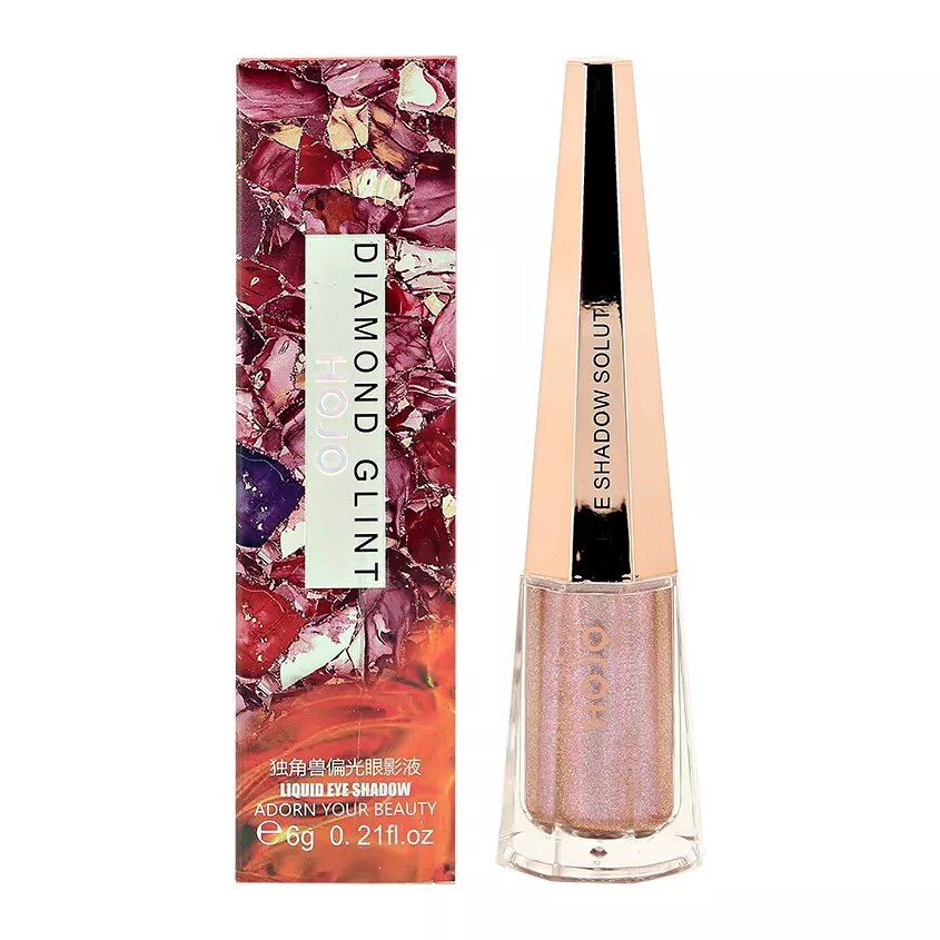 Тени для век жидкие `HOJO` DIAMOND GLINT перламутровые, тон 02