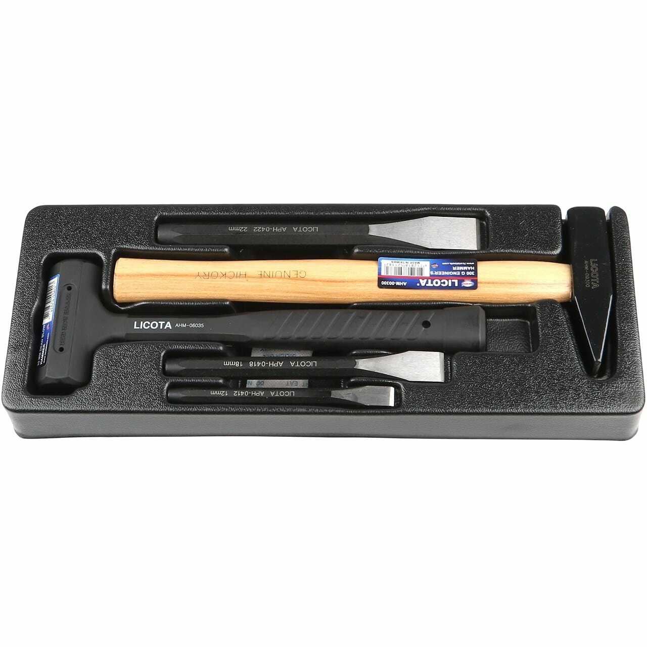 Licota ACK-384011 Набор молотков и зубил 5 пр. в ложементе