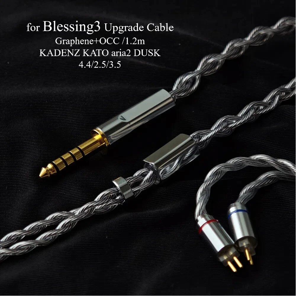 Для Moondrop Blessing3 KADENZ KATO Aria2 DUSK графеновый кабель для обновления 4,4 мм сбалансированный провод для наушников HiFi