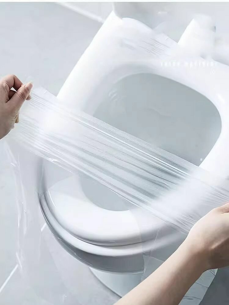 Одноразовый чехол накладка на унитаз туалет Прозрачность 50шт.