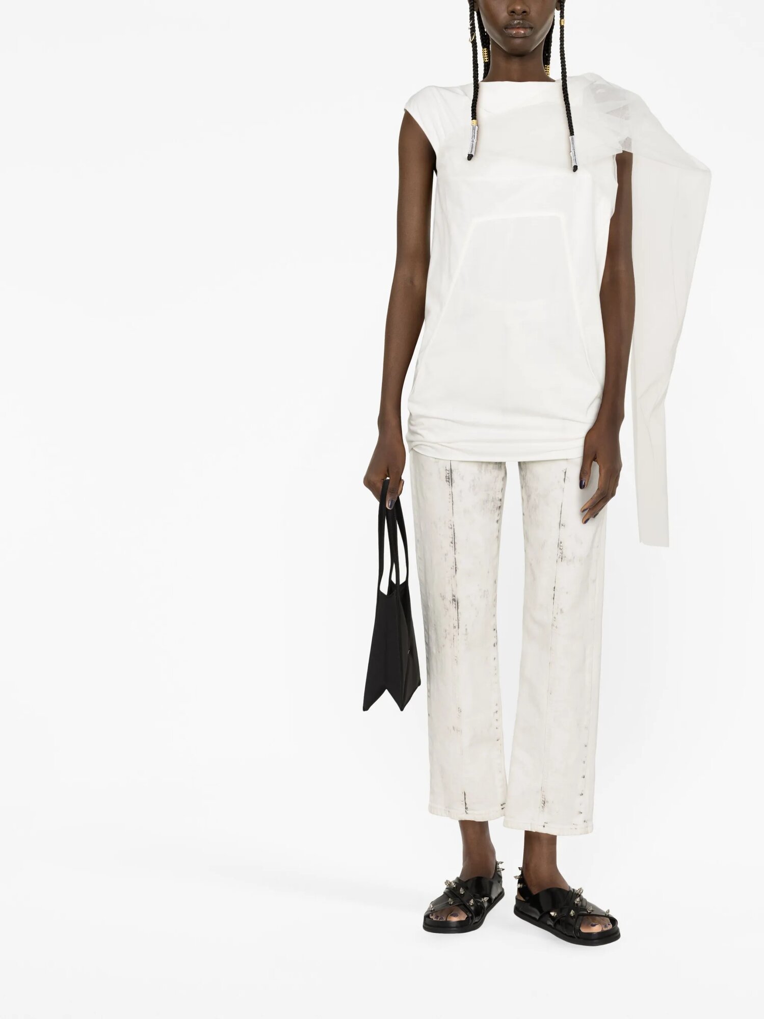 Блуза Rick Owens, размер 42 IT, белый — фото 1