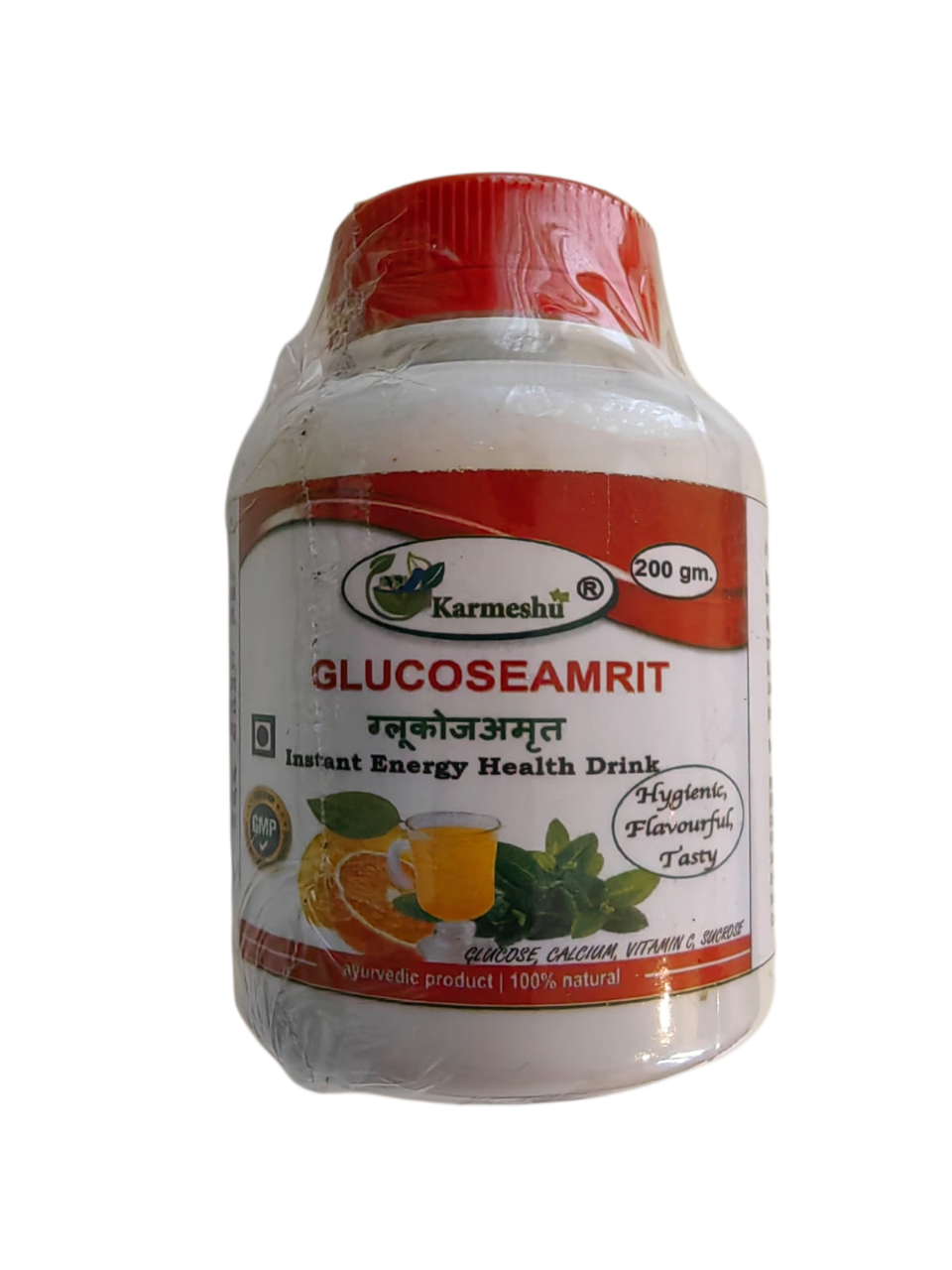 GLUCOSEAMRIT, Karmeshu (глюкозамрит растворимый тонизирующий напиток с апельсиновым вкусом, Кармешу), 200 г.