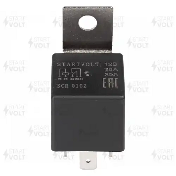 STARTVOLT SCR0102 реле автомобильное 5 конт. 12v 20 / 30a (с кронштейном) (scr 0102)
