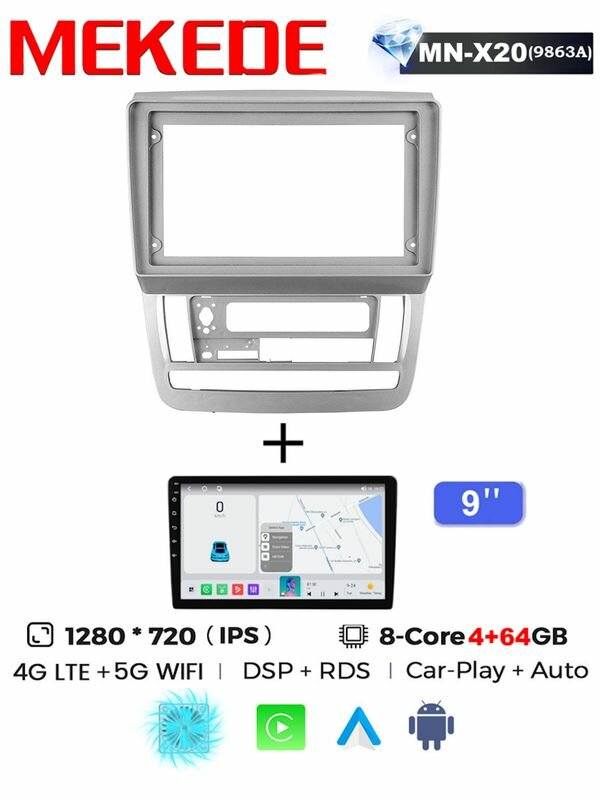 Магнитола 9" Mekede MN X20 Pro 4/64 Gb Toyota Alphard 1 H10 2002-2005 F1 carplay