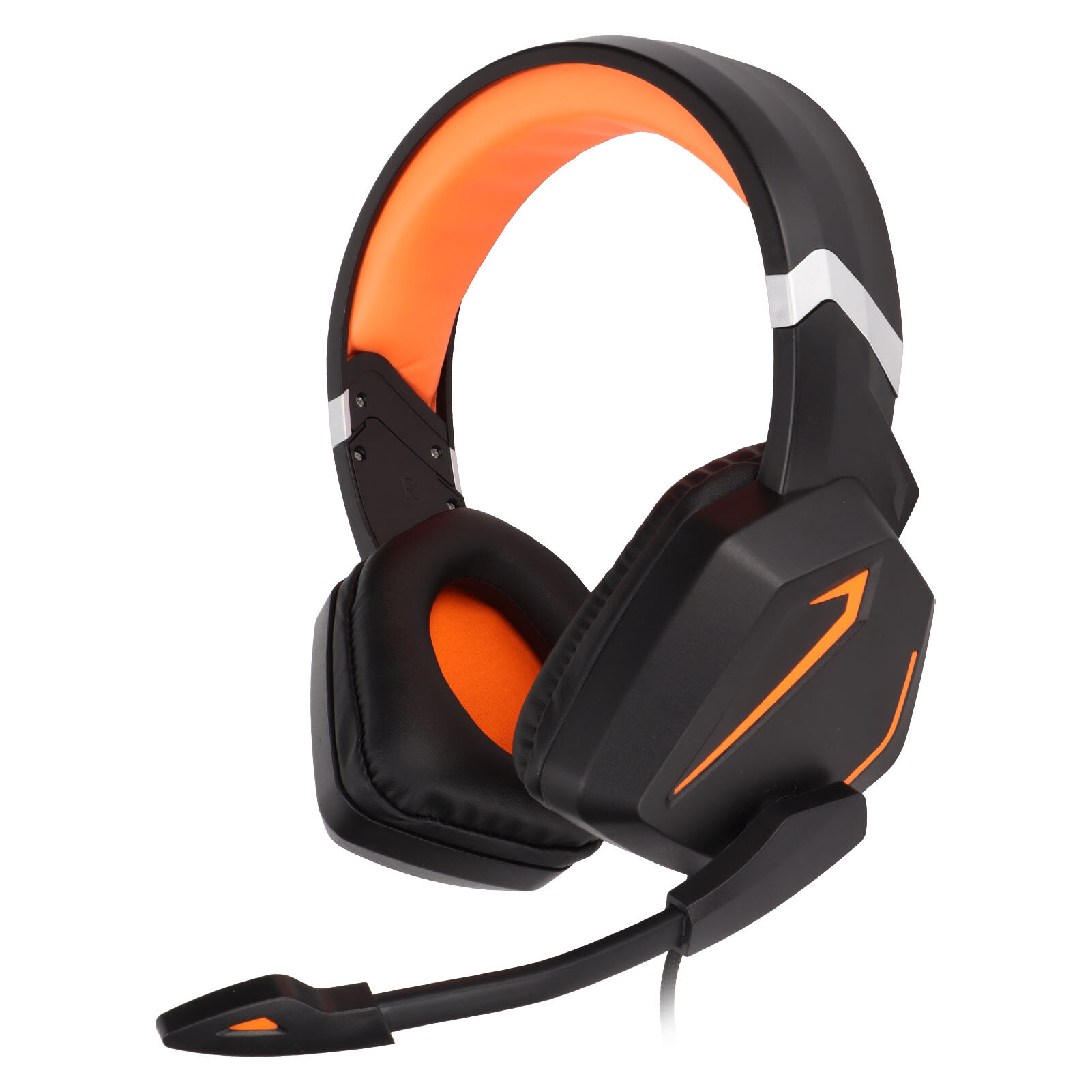 Геймерский гарнитура Surround Sound с памятью пены подушка 3.5mm проводной наушник с микрофоном для Xbox One ПК ноутбук черный оранжевый 40mm магнитный кольцо драйвер 2.0m длина провода ABS PU тканый провод omnidirectional микрофон