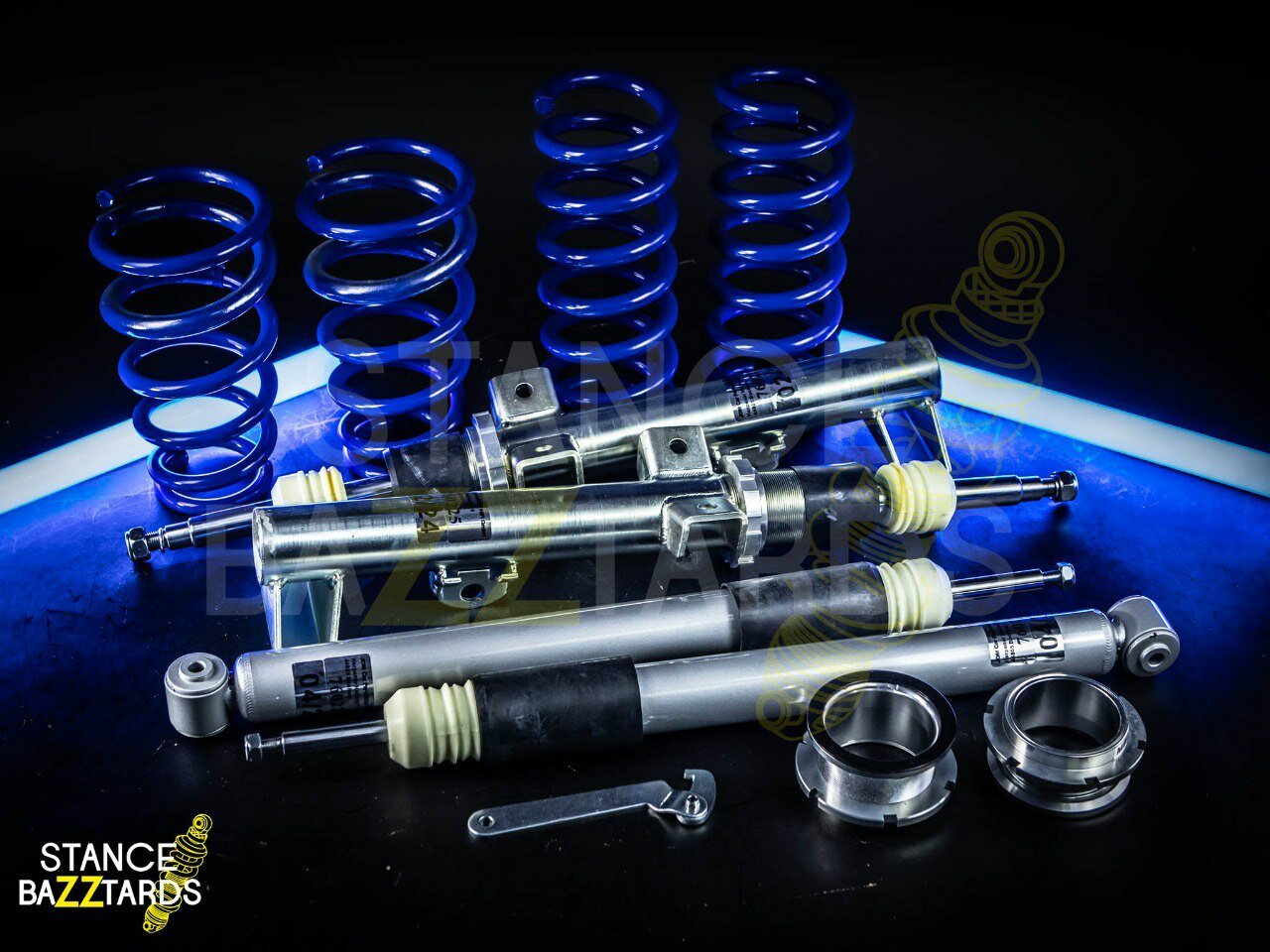 Винтовая подвеска койловеры JOM Blueline Mercedes-Benz C-Klasse W204 Sedan 2007-2015, кроме авто с электро подвеской с регулировками высоты, 741207