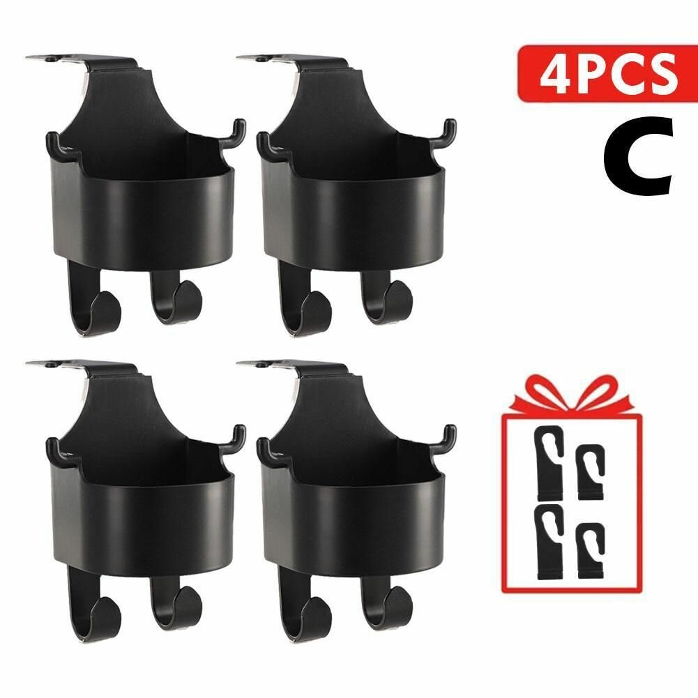 4 шт, вешалка с крючком для подголовника автокресла с подстаканником, подходит для универсального автомобиля