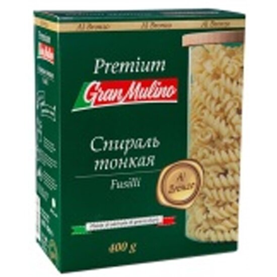Макаронные изделия Granmulino Премиум Спираль тонкая №40 400 г